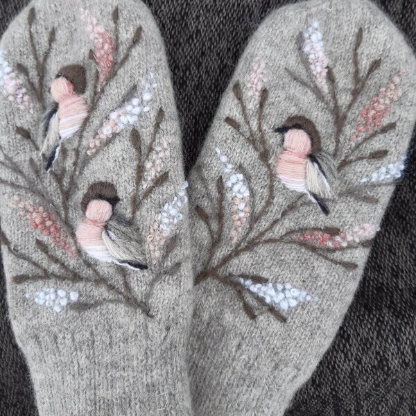 Wool Felted Mittens - Etsy