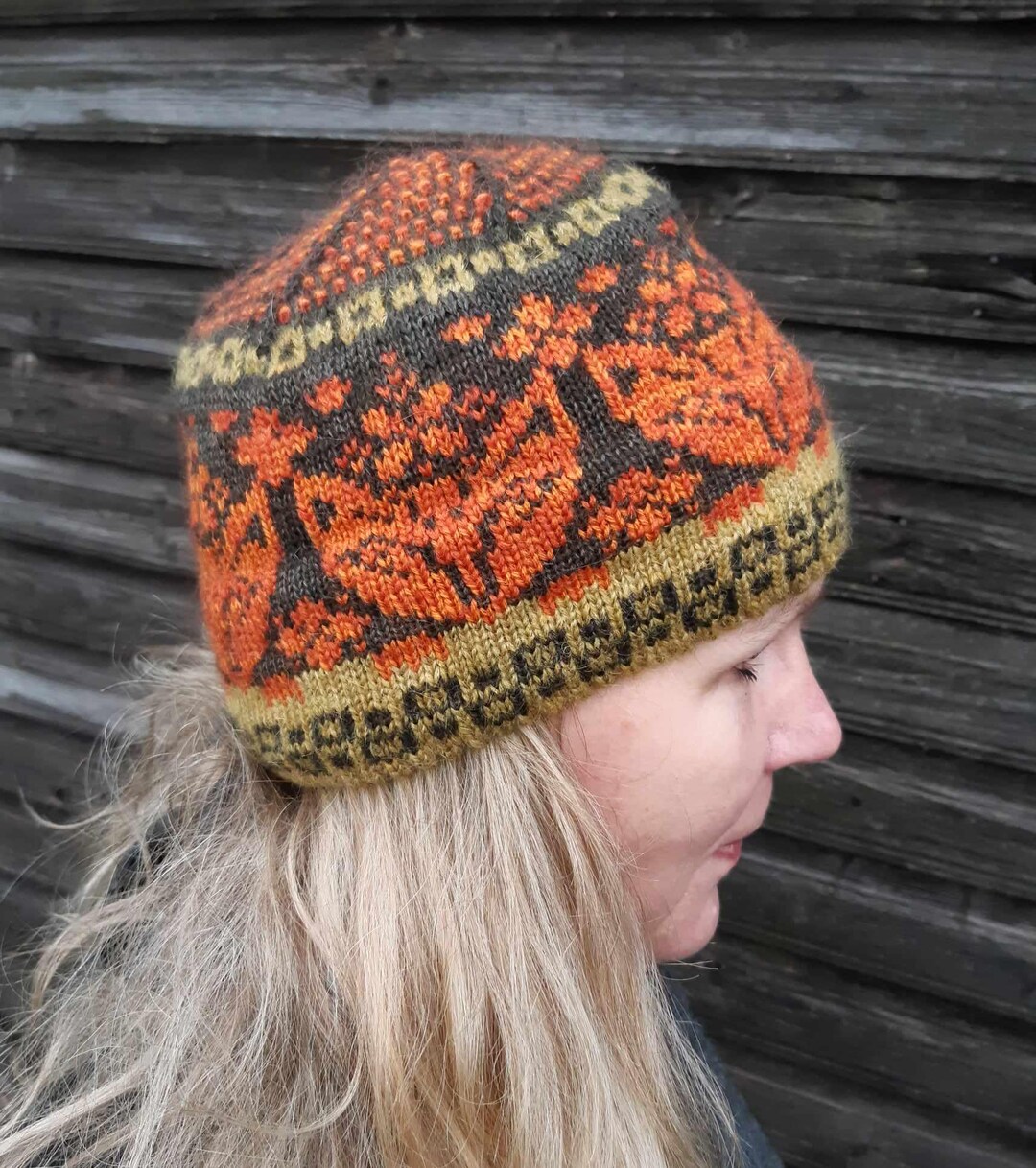 Knitted Nordic Hat With Foxes,soft and Casual Christmas Gift,gift for ...