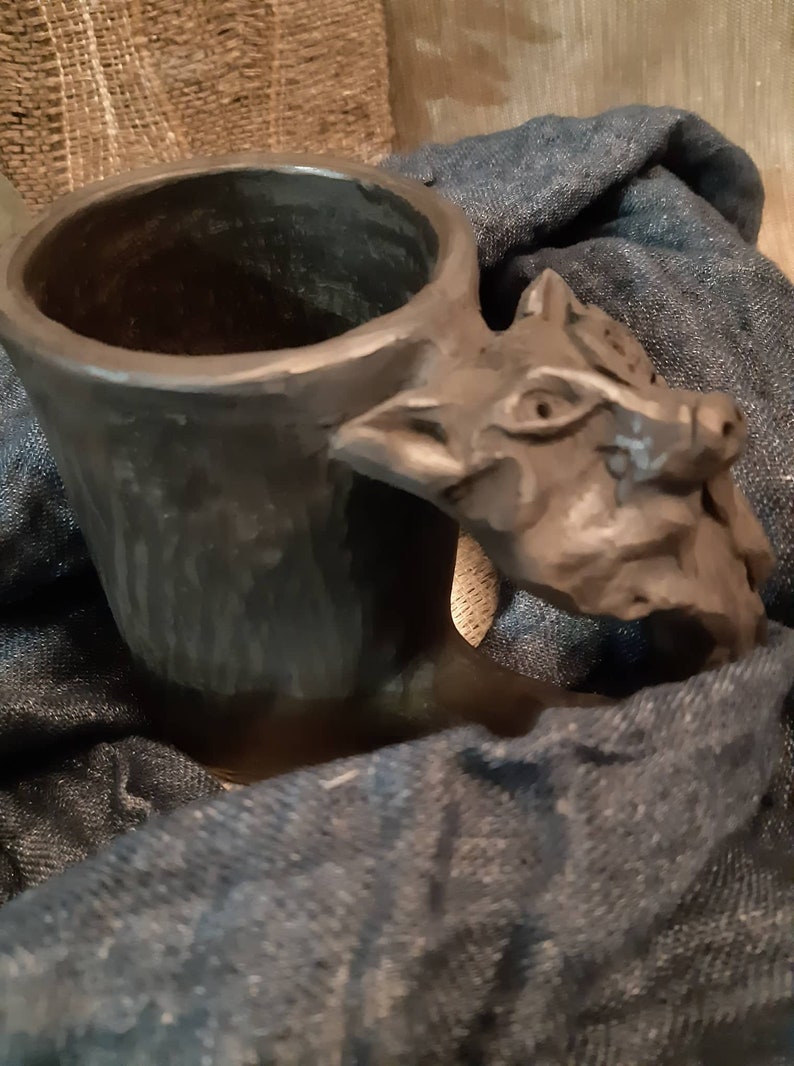 Gift Set for Him:linen Scarf and Ceramic Mug for Tea,folk Style Gift ...