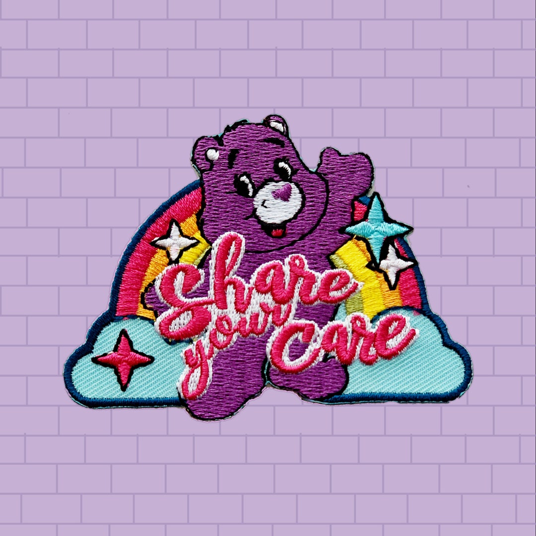 Care Bears Inspired "share Your Care" Embroidered Iron-on Patch - Etsy