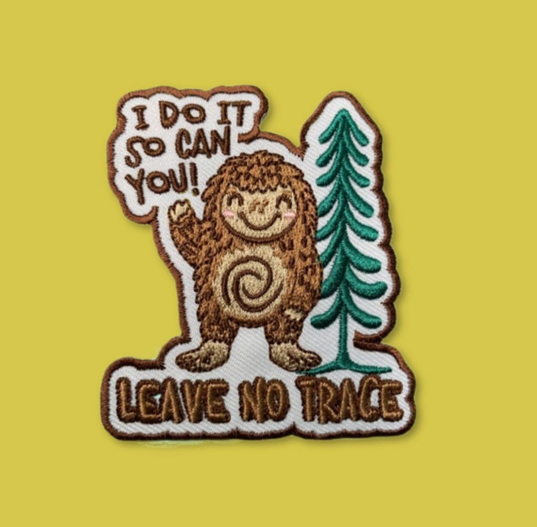 Leave No Trace Bigfoot Patch Embroidered Iron-on Patch - Etsy