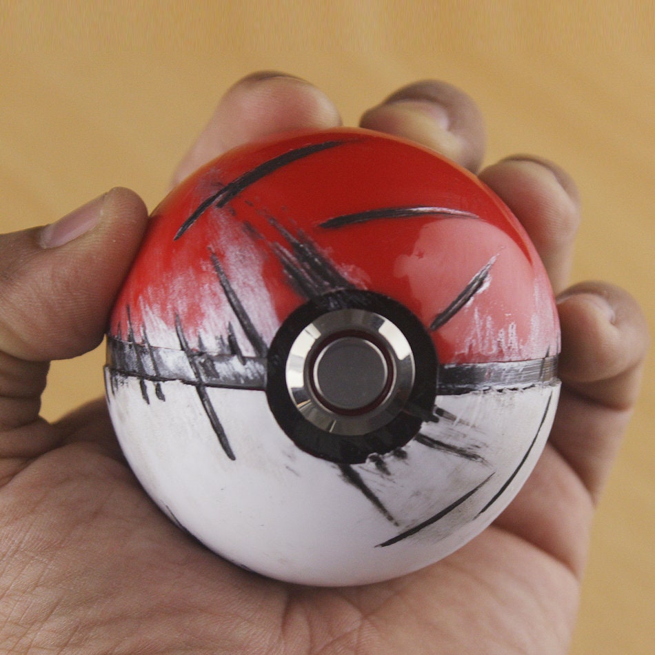 Pokeball Pokemon Pikachu - Worn Style - Realistic on and Off - Etsy