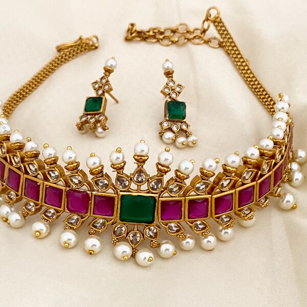 Indian Ruby Necklace - Etsy