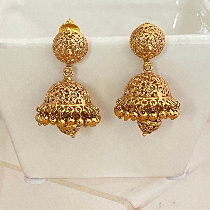 Jhumka Earrings Saree - Etsy