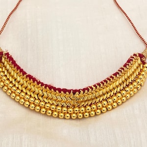 Kolhapuri Thushi Necklace Set,indian Traditional/wedding/ethnic Choker ...