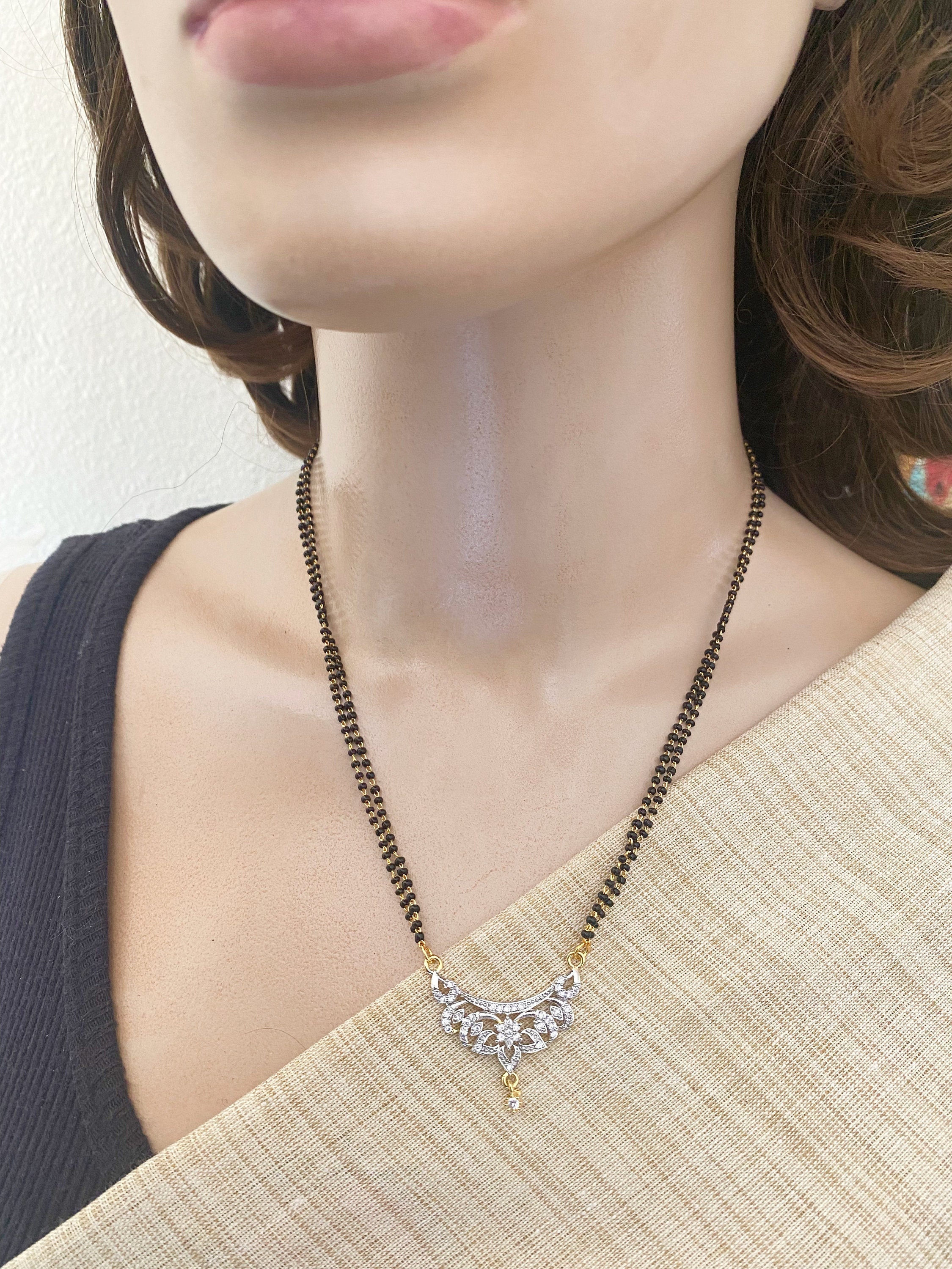 Contemporary Diamond Mangalsutra Designs