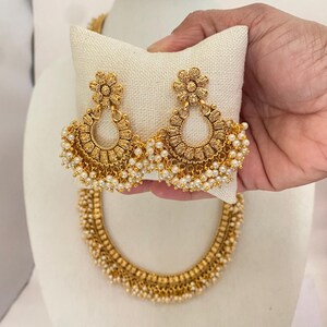 Gold Finish Kasu Mala,long/haram Pearl Clustered Necklace,traditional ...