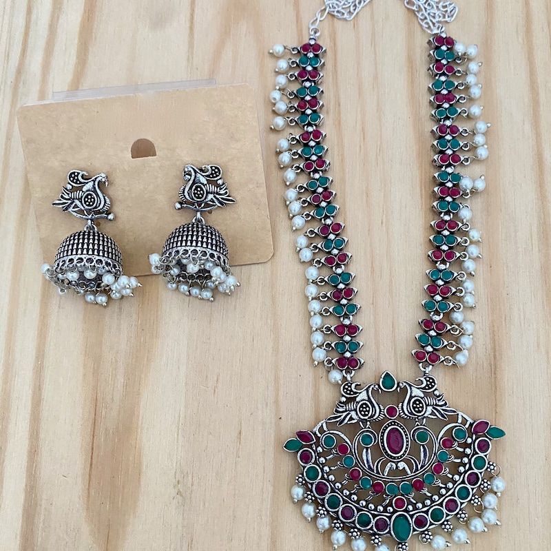 Oxidized Navratri Jewelry - Etsy