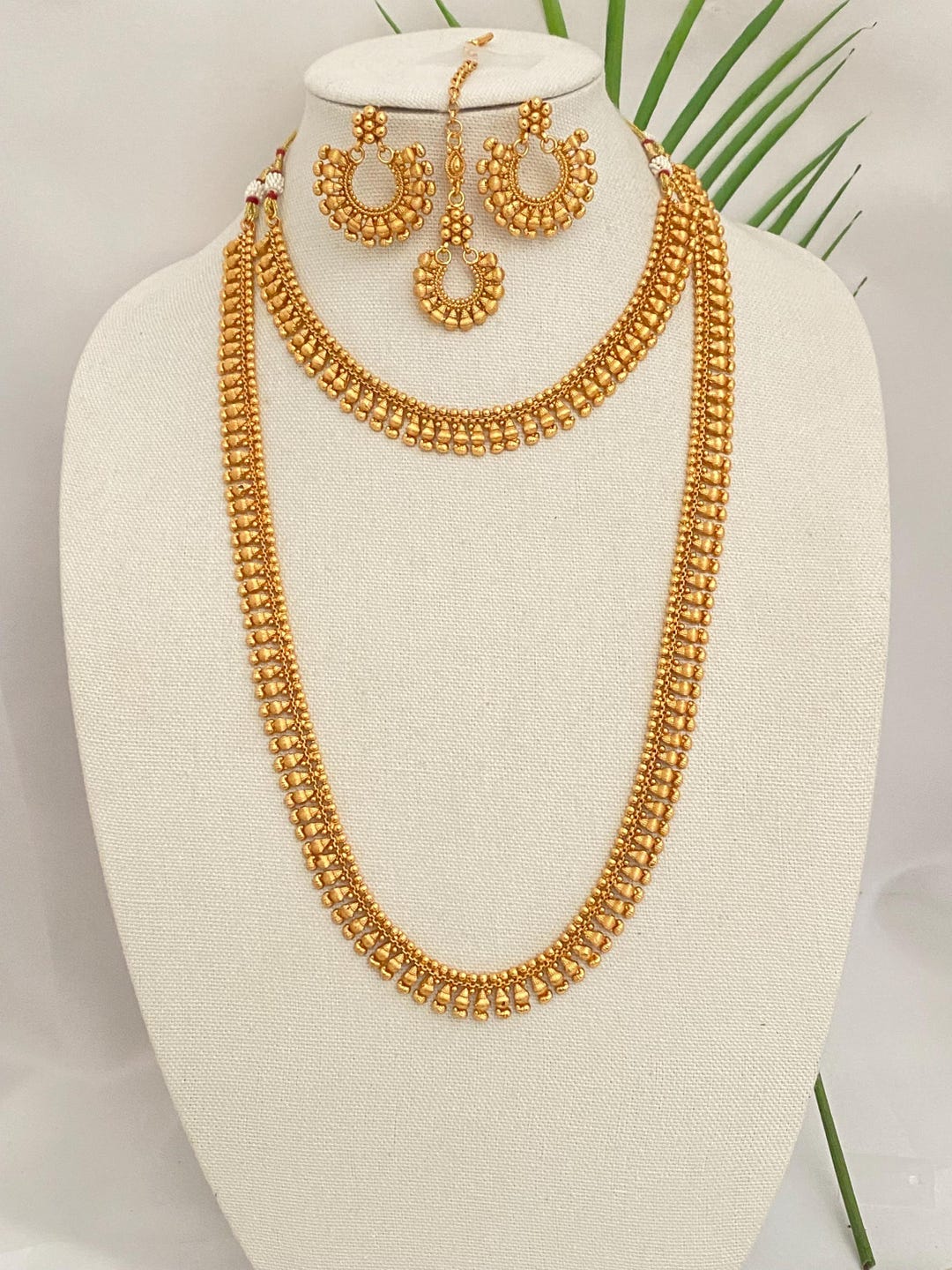 Gold Finish Kasu Mala,long/haram Coin Necklace,temple Jewelry ...