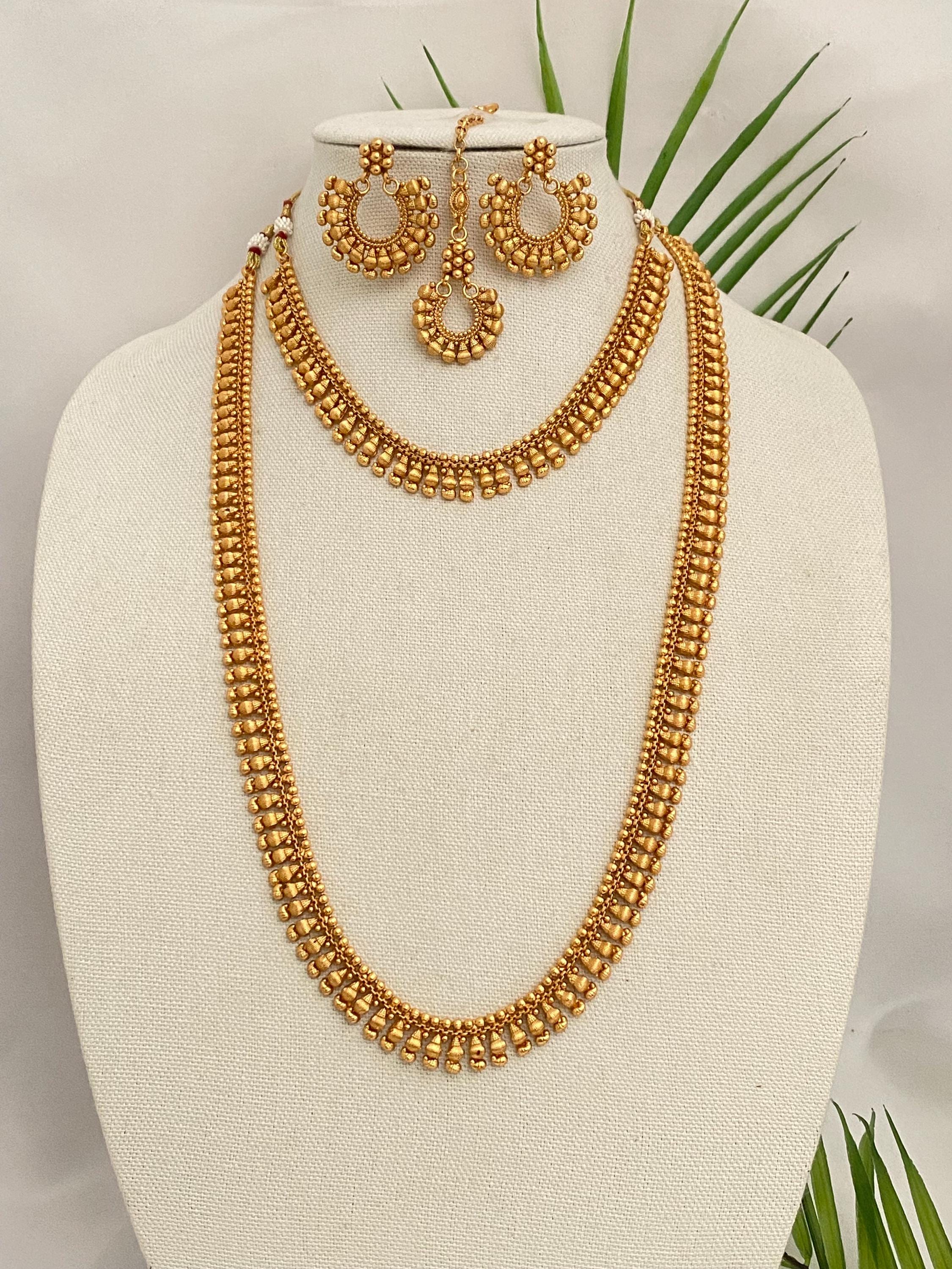 Gold Finish Kasu Mala,long/haram Coin Necklace,temple Jewelry ...
