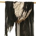 RAW Silk SHAWL, Ruana, Wrap, Nuno Felt Huge Handmade Black and White ...