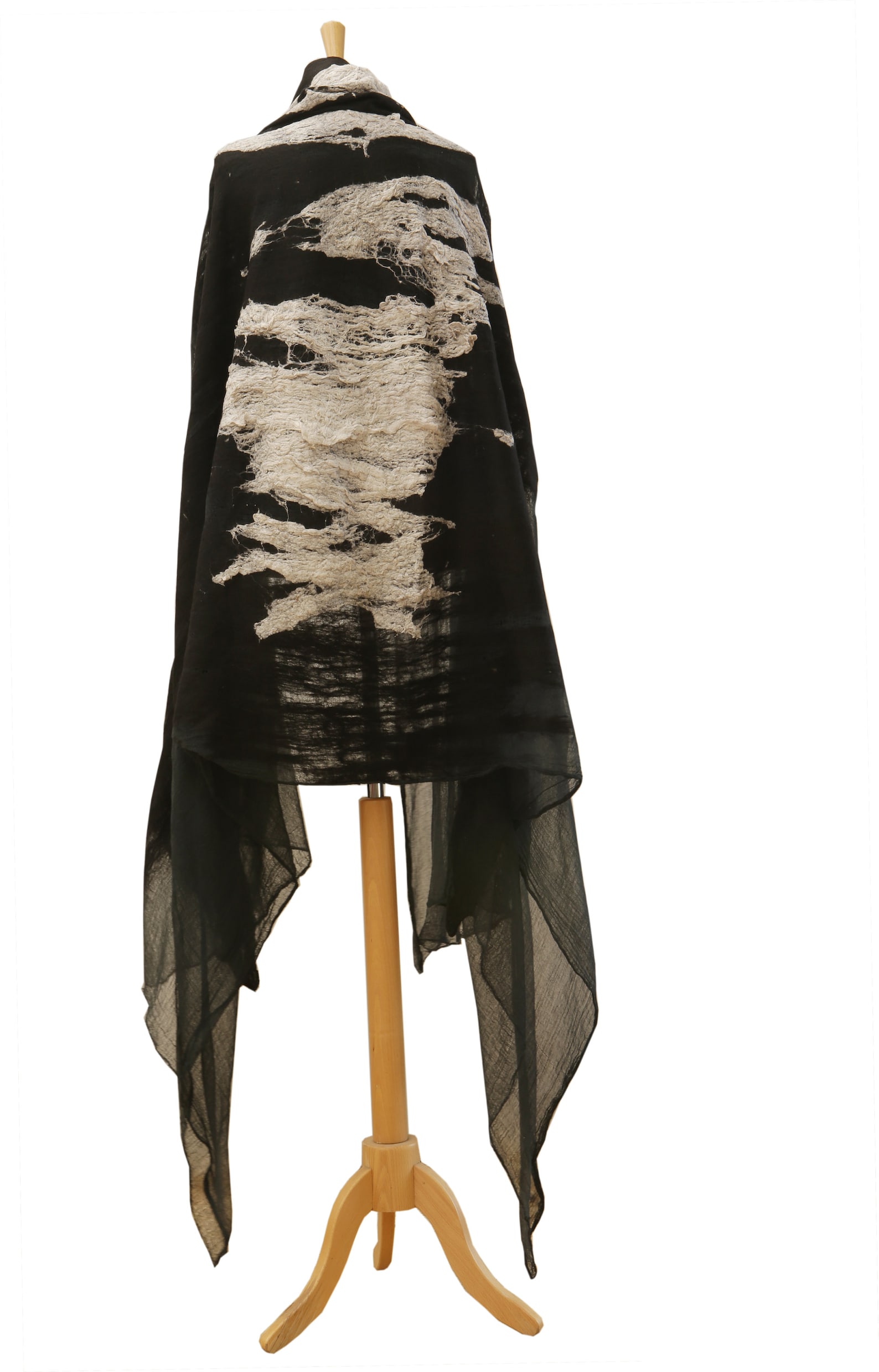 BURNING MAN RUANA for Men, Festival Wrap, Scarf, Shawl, Poncho, Black ...