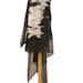 RAW Silk SHAWL, Ruana, Wrap, Nuno Felt Huge Handmade Black and White ...