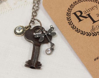 Skeleton Key Dragonfly - Etsy