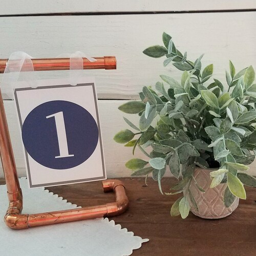 COPPER TABLE NUMBER Stand/display s-frame Tall | Etsy