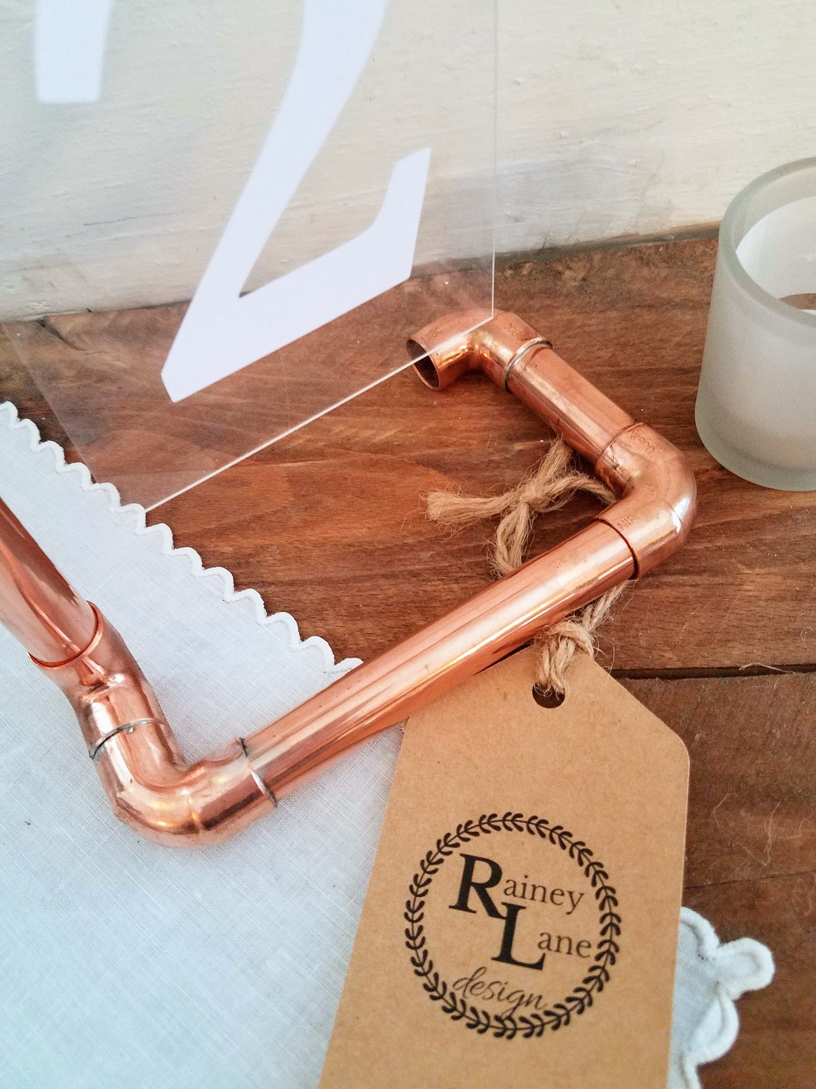 COPPER TABLE NUMBER Stand/display s-frame Tall | Etsy