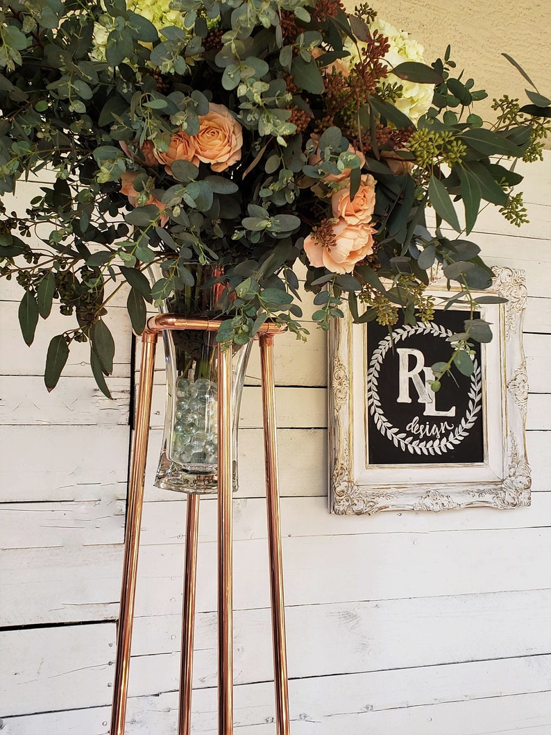 COPPER Wedding Bouquet Riser tapered 6.5 Top 4 - Etsy