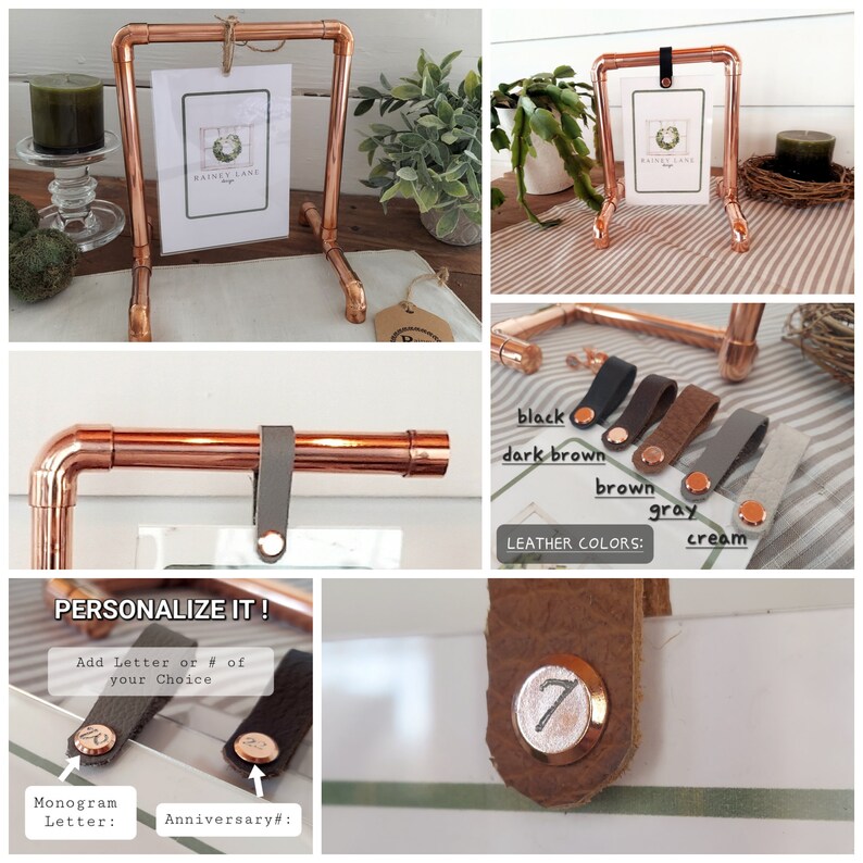 NEW! Our "original" Copper Photo FRAME • Customize Hanger! • Two-sided ...