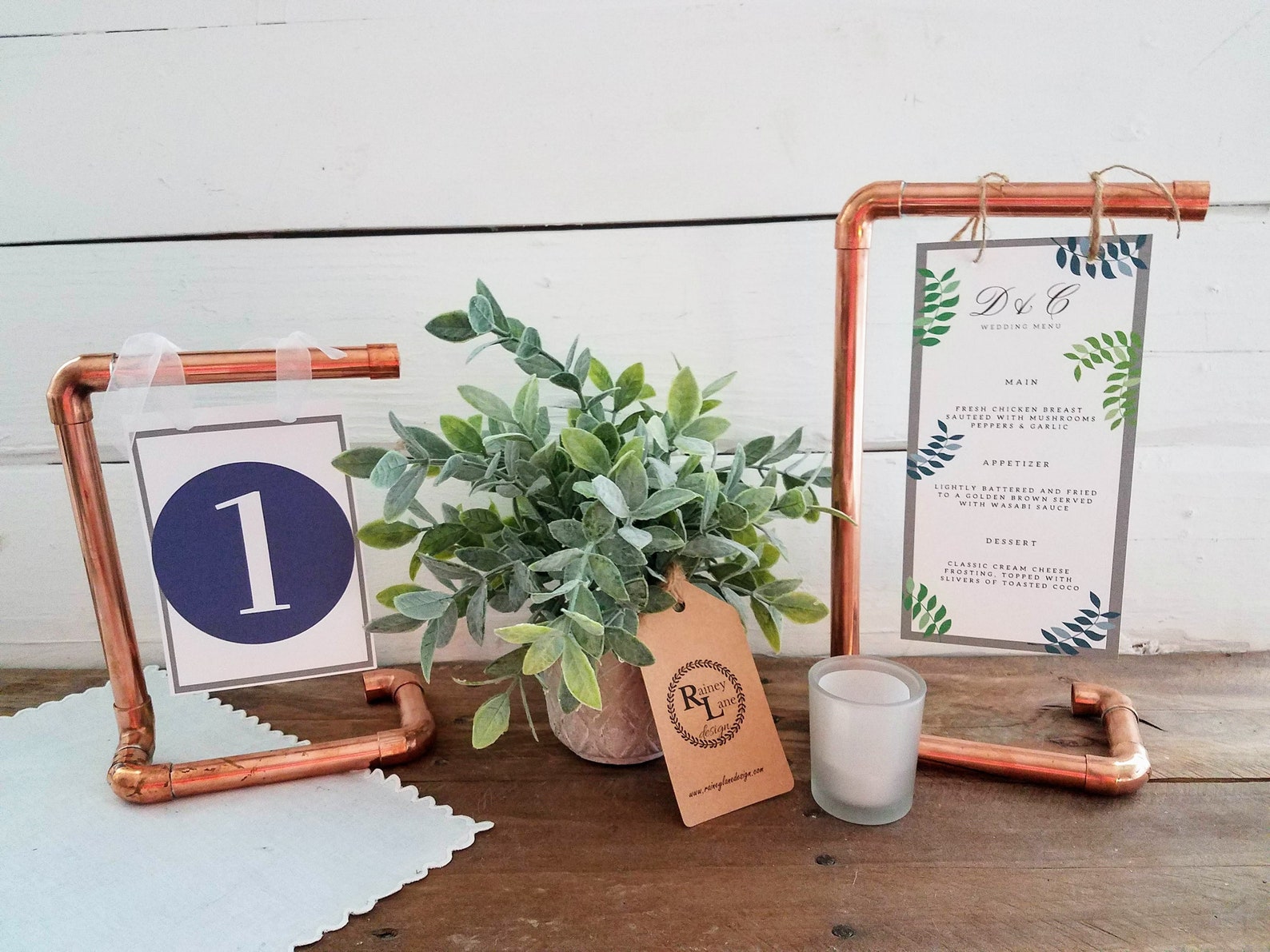 10 Pk COPPER TABLE NUMBER Stand/display •"s-frame Tall Version ...