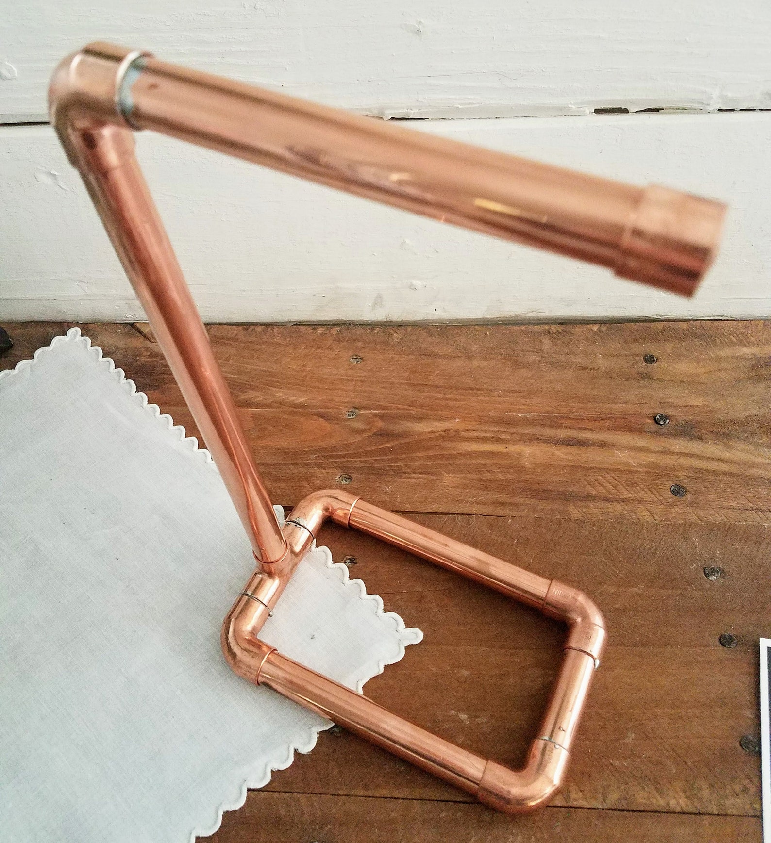 COPPER TABLE NUMBER Stand/display • Rectangle Base - Tall Version ...