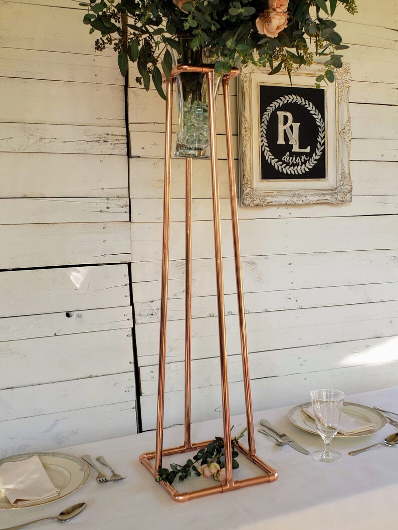 COPPER Wedding Bouquet Riser tapered 6.5 Top 4 - Etsy