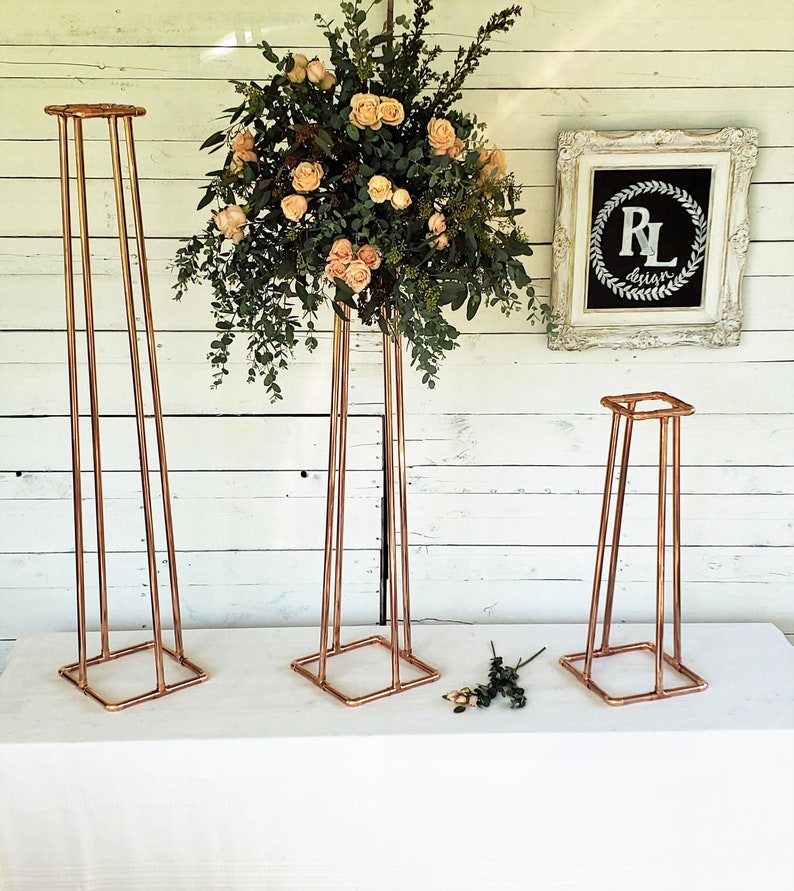 COPPER Wedding Bouquet Riser tapered 6.5 Top 4 - Etsy