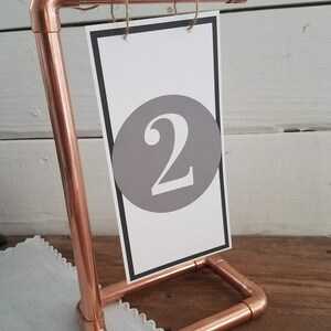 COPPER TABLE NUMBER Stand/display • Rectangle Base - Tall Version ...