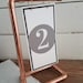 COPPER TABLE NUMBER Stand/display • Rectangle Base - Tall Version ...