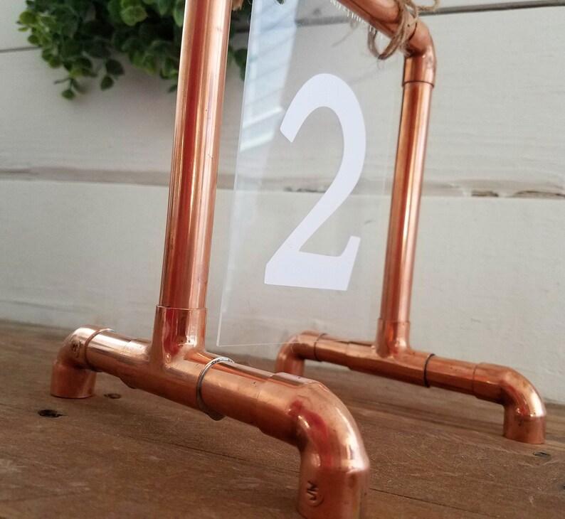 10 Pc. Copper TABLE NUMBER STAND / Display 10 Pack | Etsy