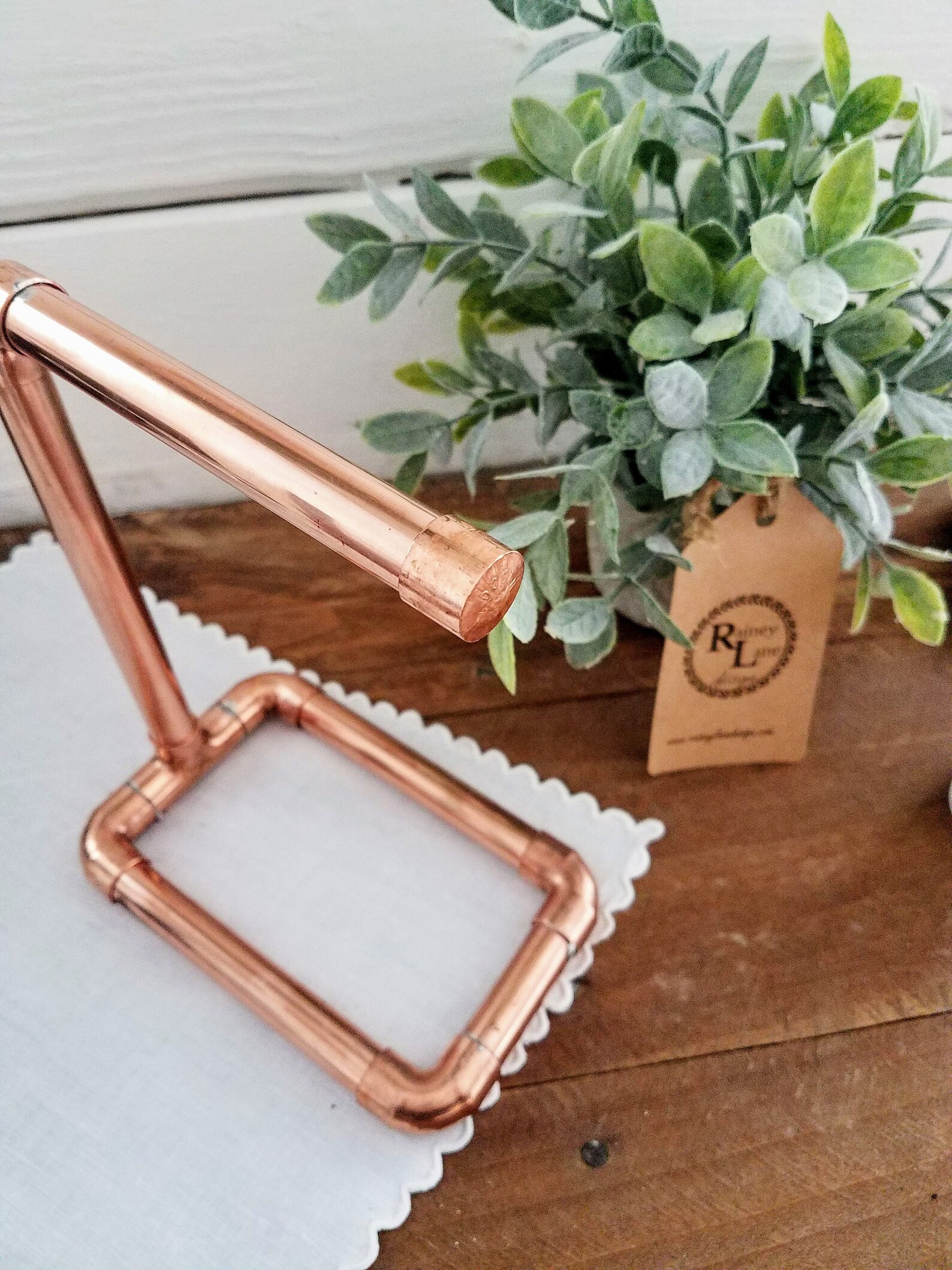 COPPER TABLE NUMBER Stand/display • Rectangle Base - Tall Version ...