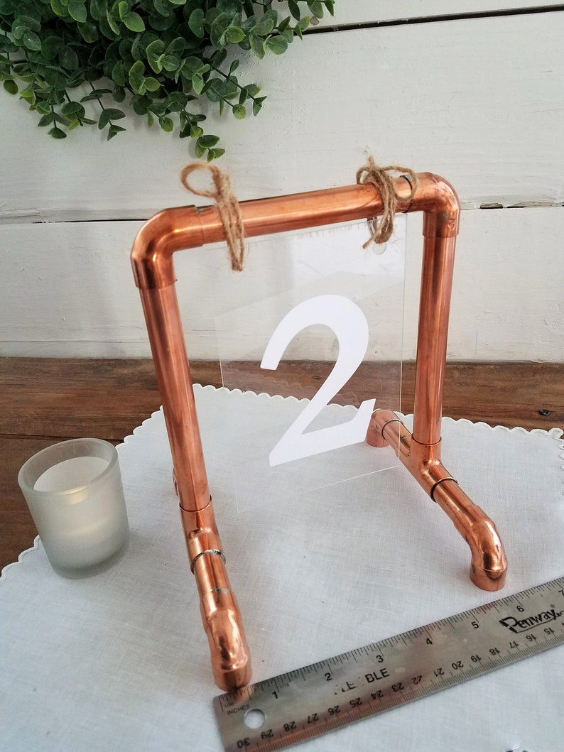 10 Pc. Copper TABLE NUMBER STAND / Display 10 Pack | Etsy