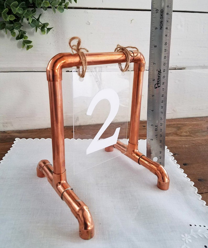 10 Pc. Copper TABLE NUMBER STAND / Display 10 Pack | Etsy