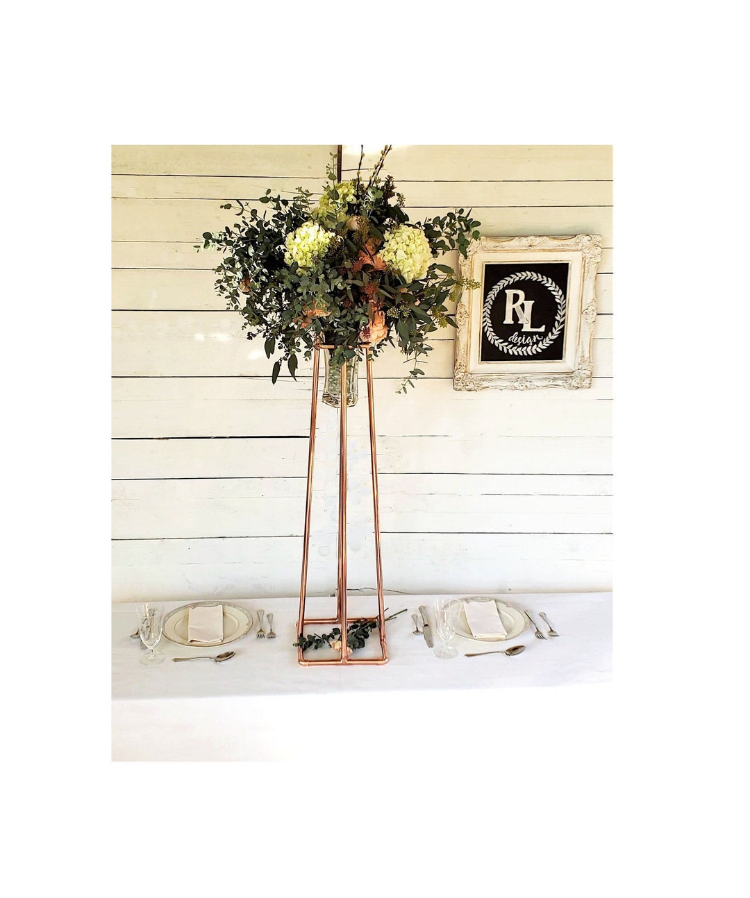 COPPER Bouquet Riser (tapered - 6.5" Top - 4 Sizes) • Centerpiece Stand ...