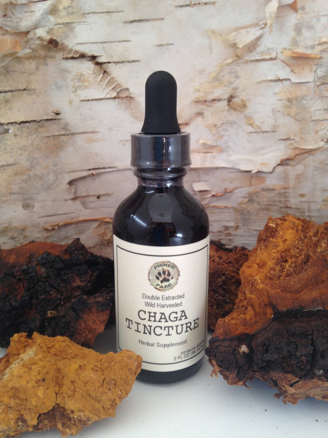 Chaga Tincture Double Extracted - Etsy