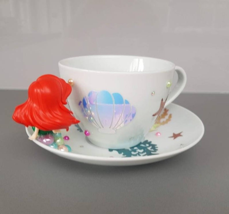 Personalised Disney Little Mermaid Tea Cup & Saucer, Ariel Tea Cup - Etsy