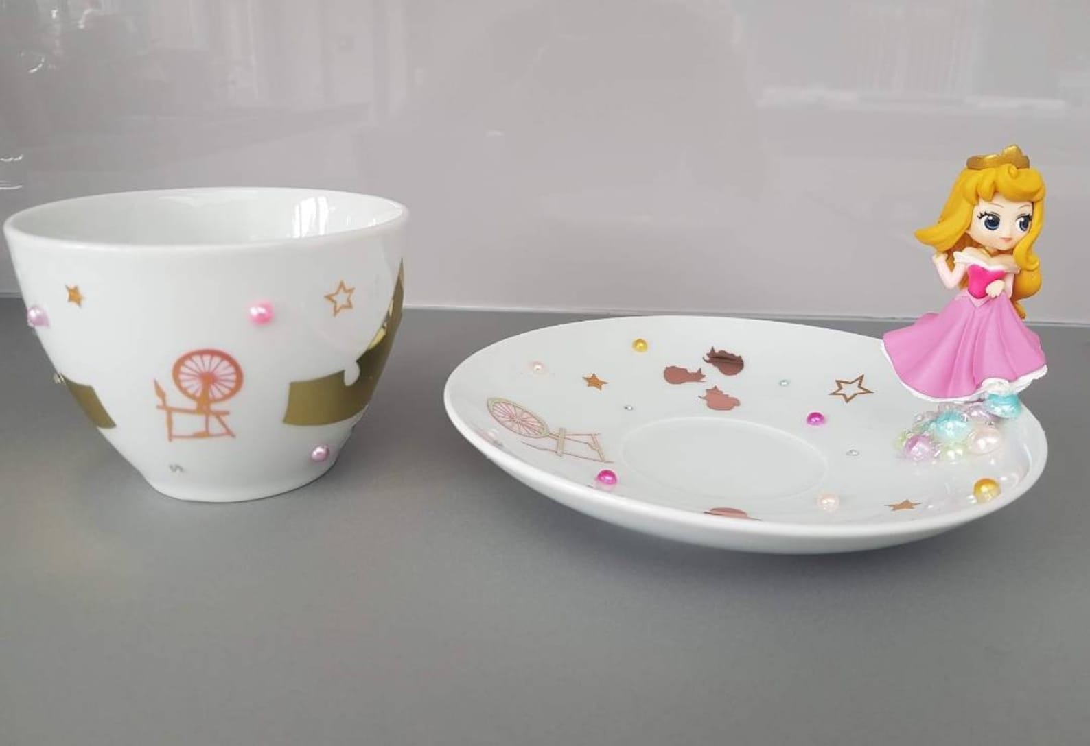 Personalised Disney Princess Aurora Tea Cup & Saucer, Sleeping Beauty ...