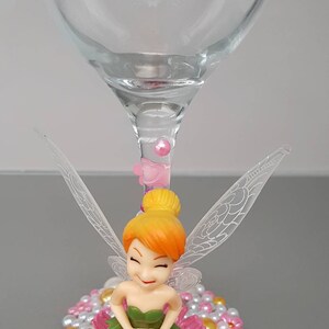 Tinkerbell Glass, Tinker Bell Wine Glass, Fairy Wine Glass, Gem Wine ...