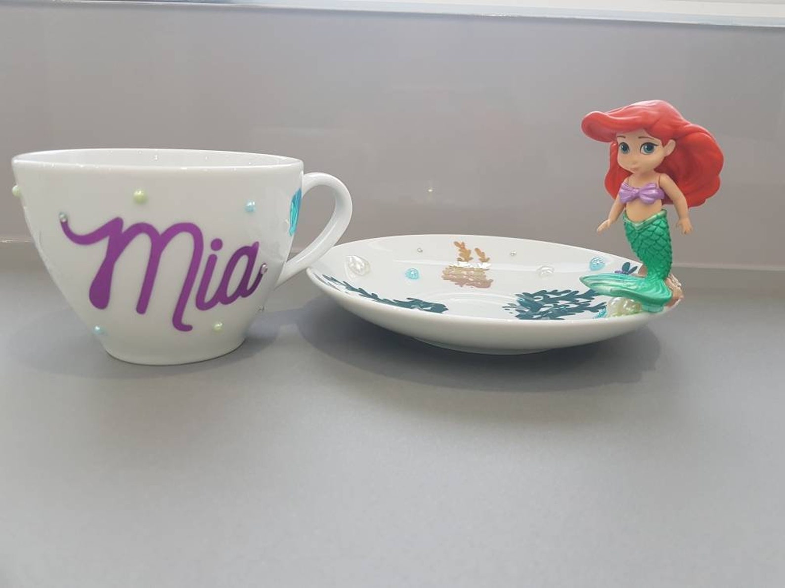 Personalised Disney Little Mermaid Tea Cup & Saucer Ariel Tea - Etsy