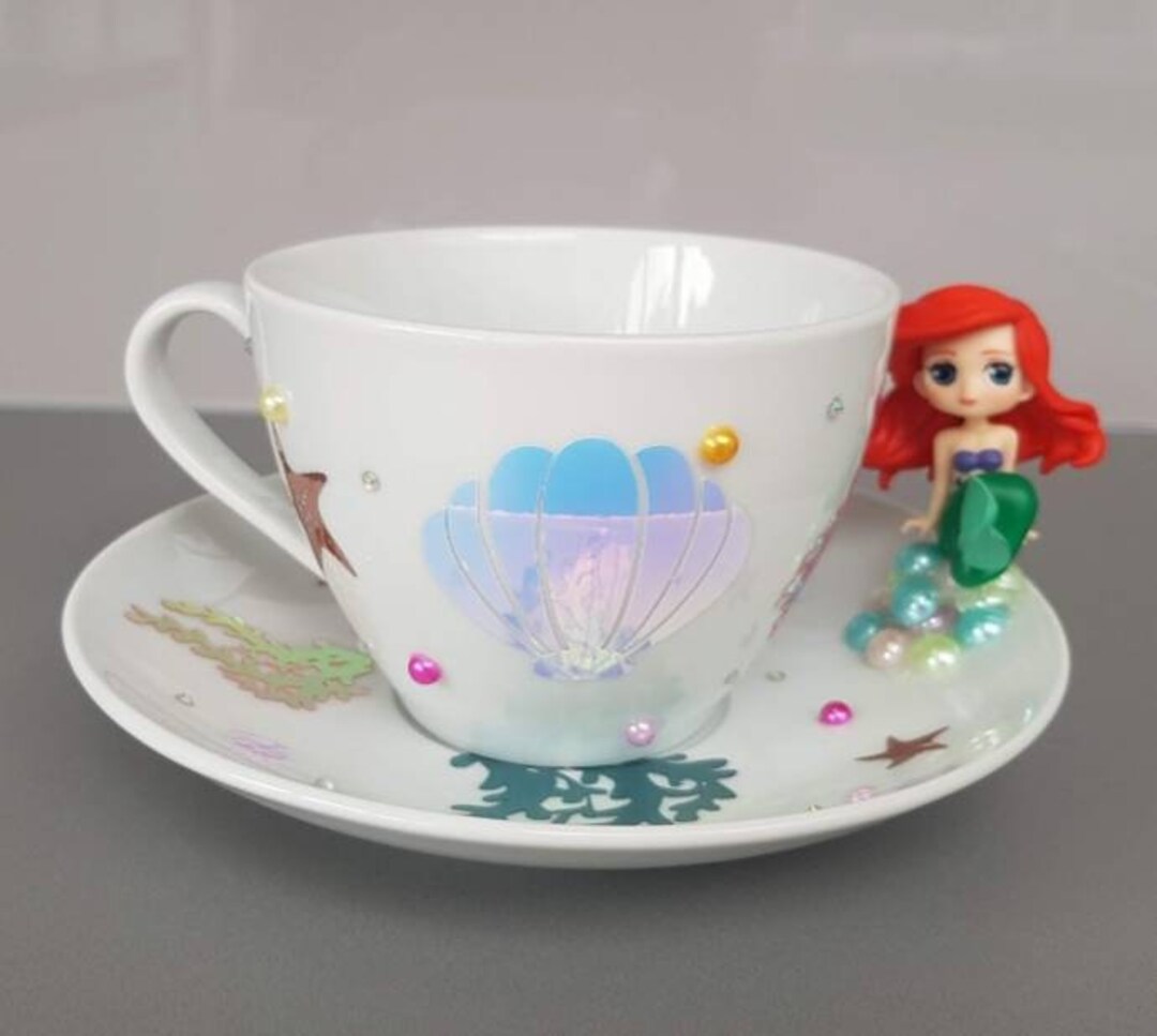 Personalised Disney Little Mermaid Tea Cup & Saucer, Ariel Tea Cup - Etsy