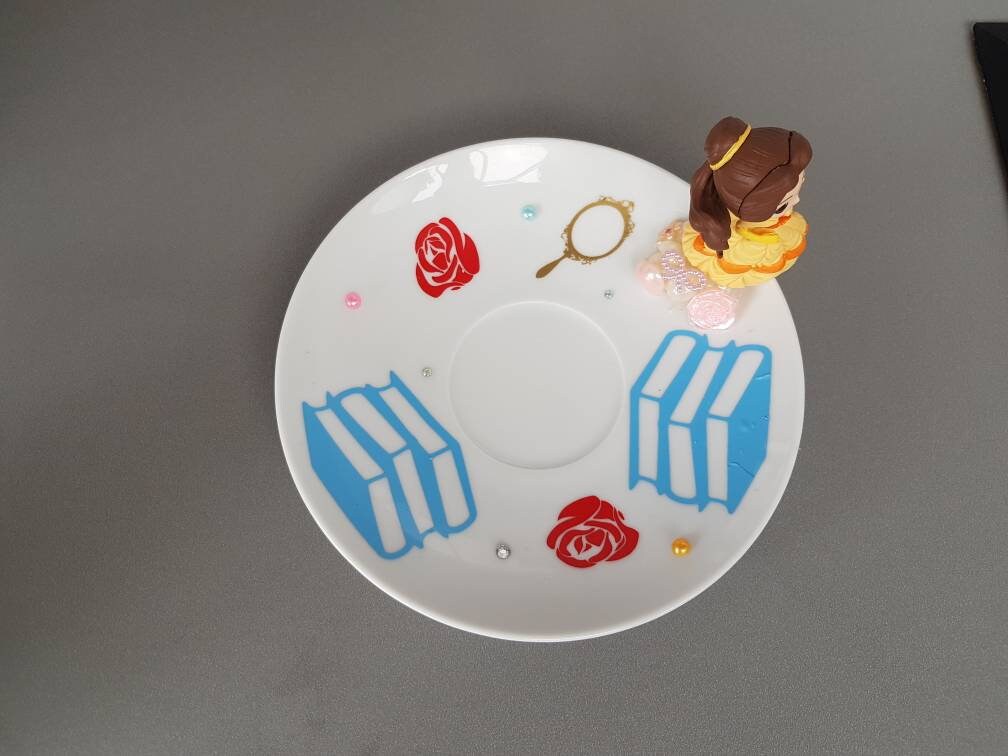 Personalised Disney Belle Tea Cup & Saucer, Beauty and the Beast Tea ...