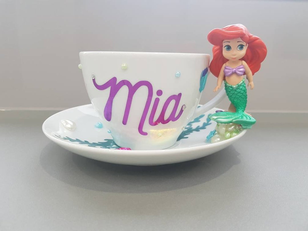 Personalised Disney Little Mermaid Tea Cup & Saucer, Ariel Tea Cup - Etsy