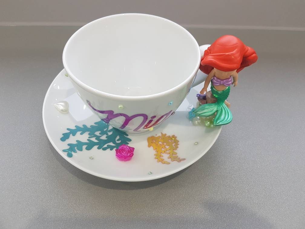 Personalised Disney Little Mermaid Tea Cup & Saucer Ariel Tea - Etsy