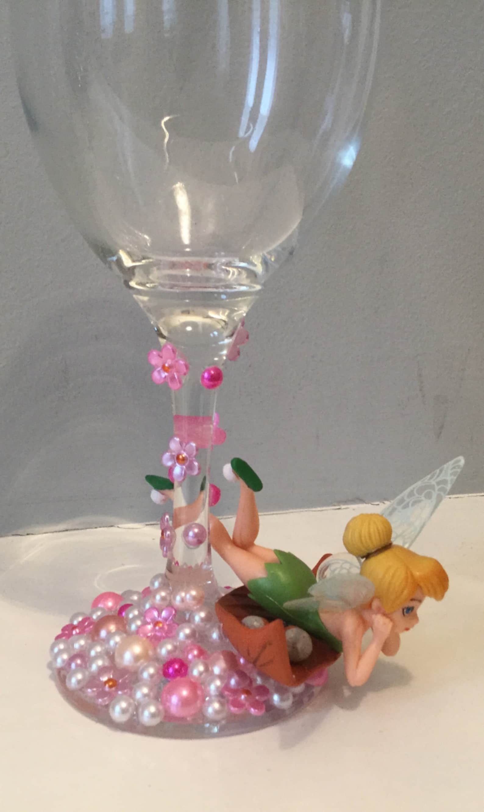 Tinkerbell Glass, Disney Princess Tinkerbell, Tinker Bell Wine Glass ...