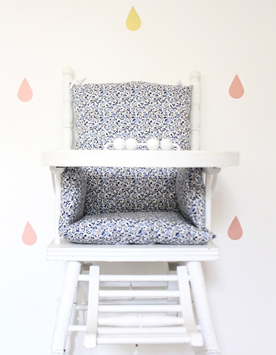 Oeko-tex Coated Cotton High Chair Cushion / Wooden High Chair Seat ...