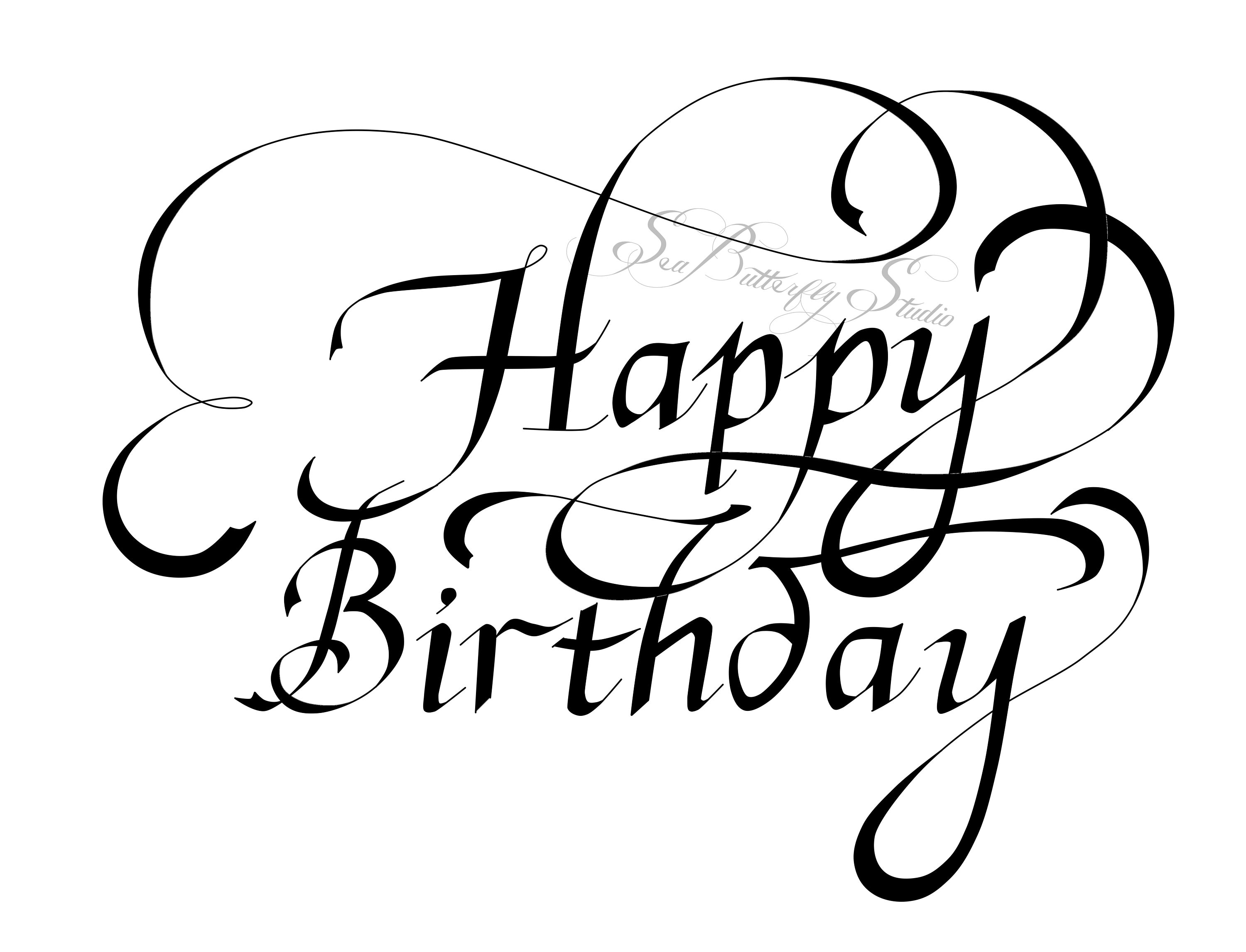 How To Draw Happy Birthday In Fancy Letters