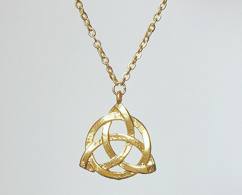 Gold plated celtic knot necklace gold jewelry gold necklace | Etsy