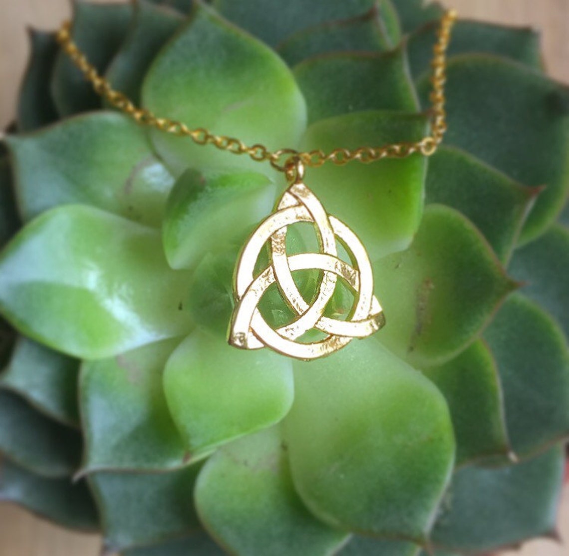 Gold Plated Celtic Knot Necklace Gold Jewelry Gold Necklace - Etsy