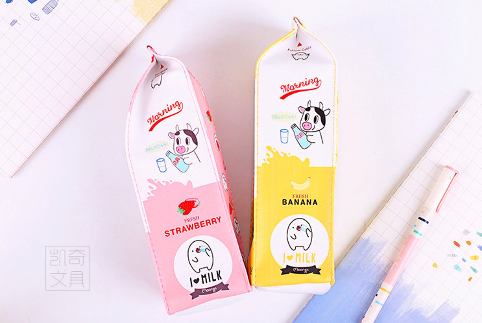 Milk Pen Case Milk Container Milk Pencil Bag Panda Pencil - Etsy