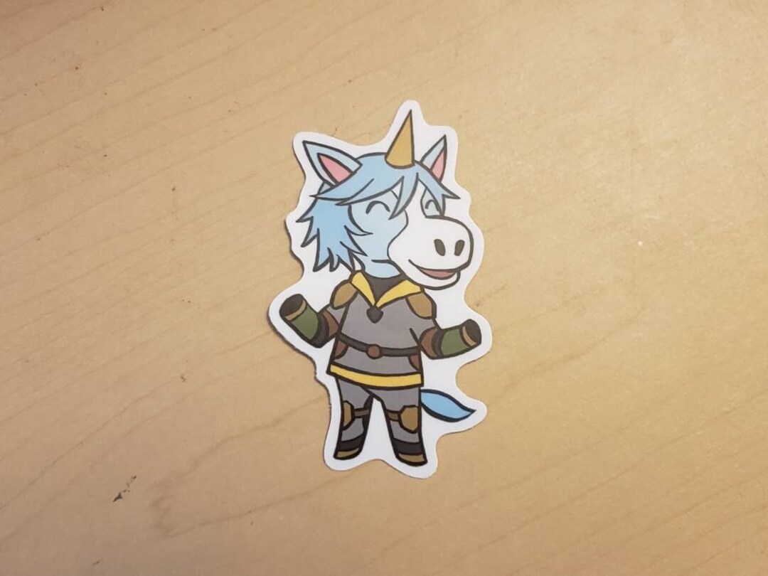 Unicorn Haurchefant Vinyl Sticker - Etsy