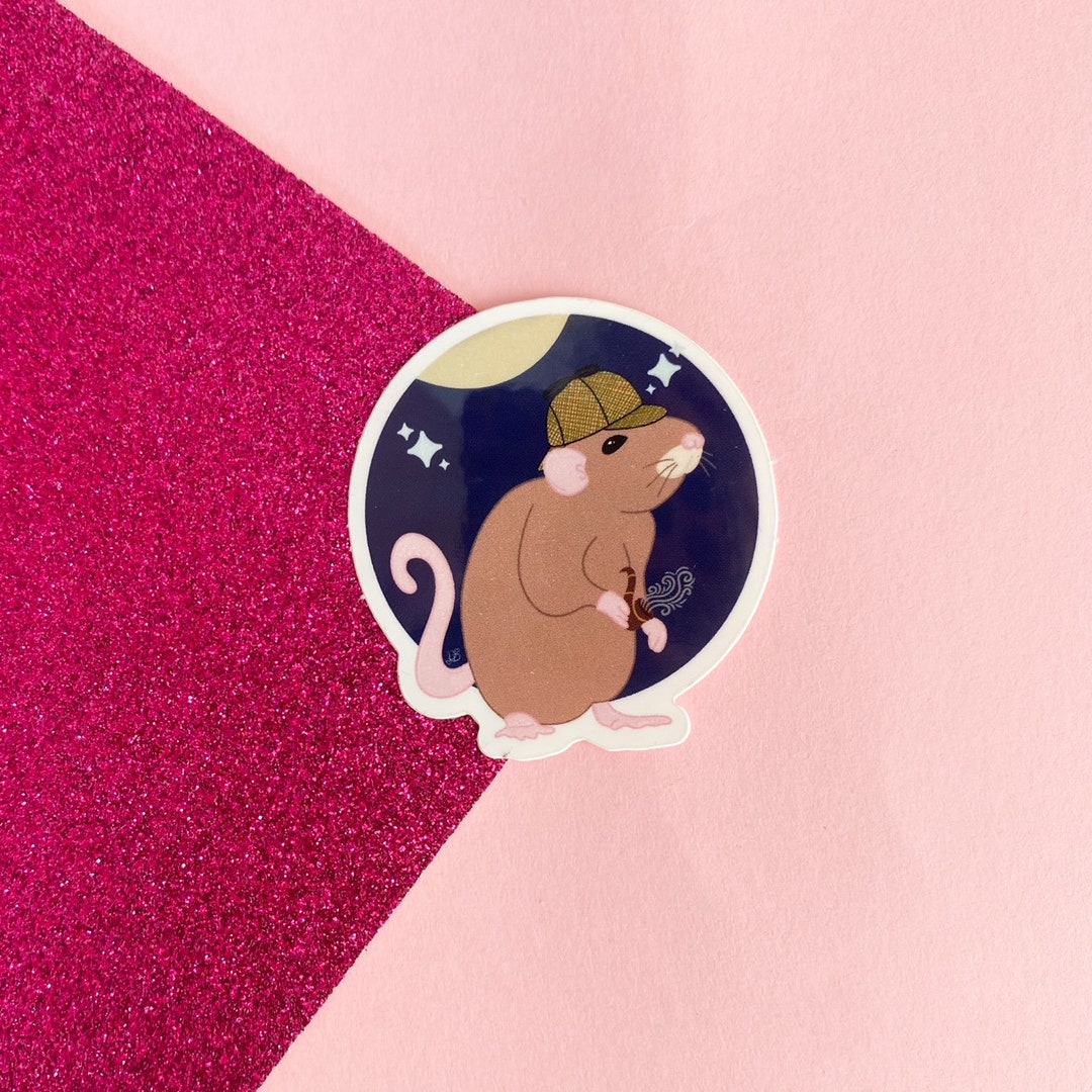 Sherlock Holmes Rat Sticker | Detective Rodent, Laptop, Journal - Etsy